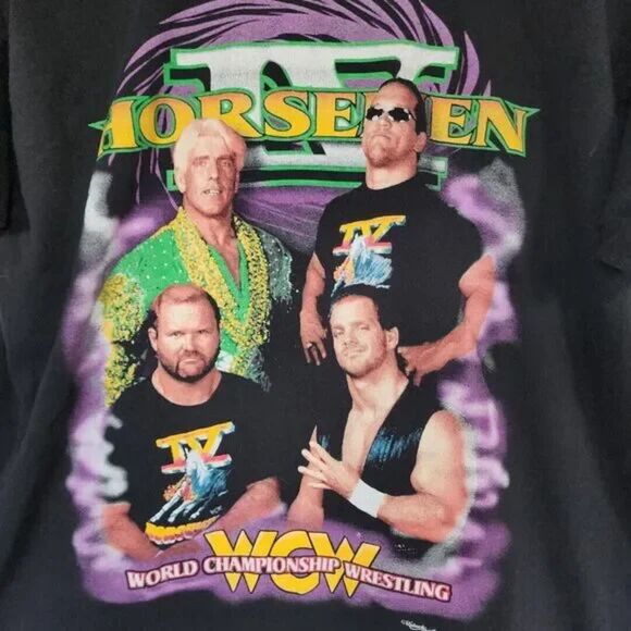 Wcw | Shirts | Vintage Wcw Pro Wrestling Shirt Iv Horseman Size L With ...